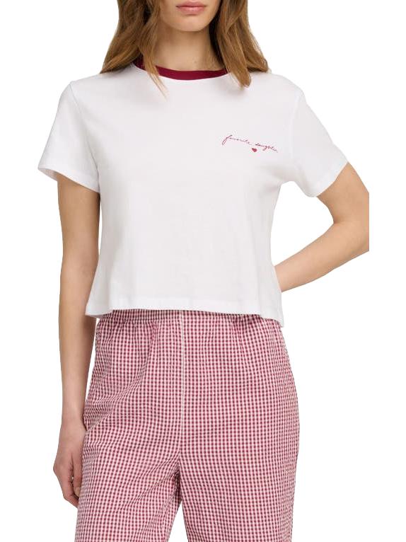 FAVORITE DAUGHTER Signature Crop Graphic T-Shirt